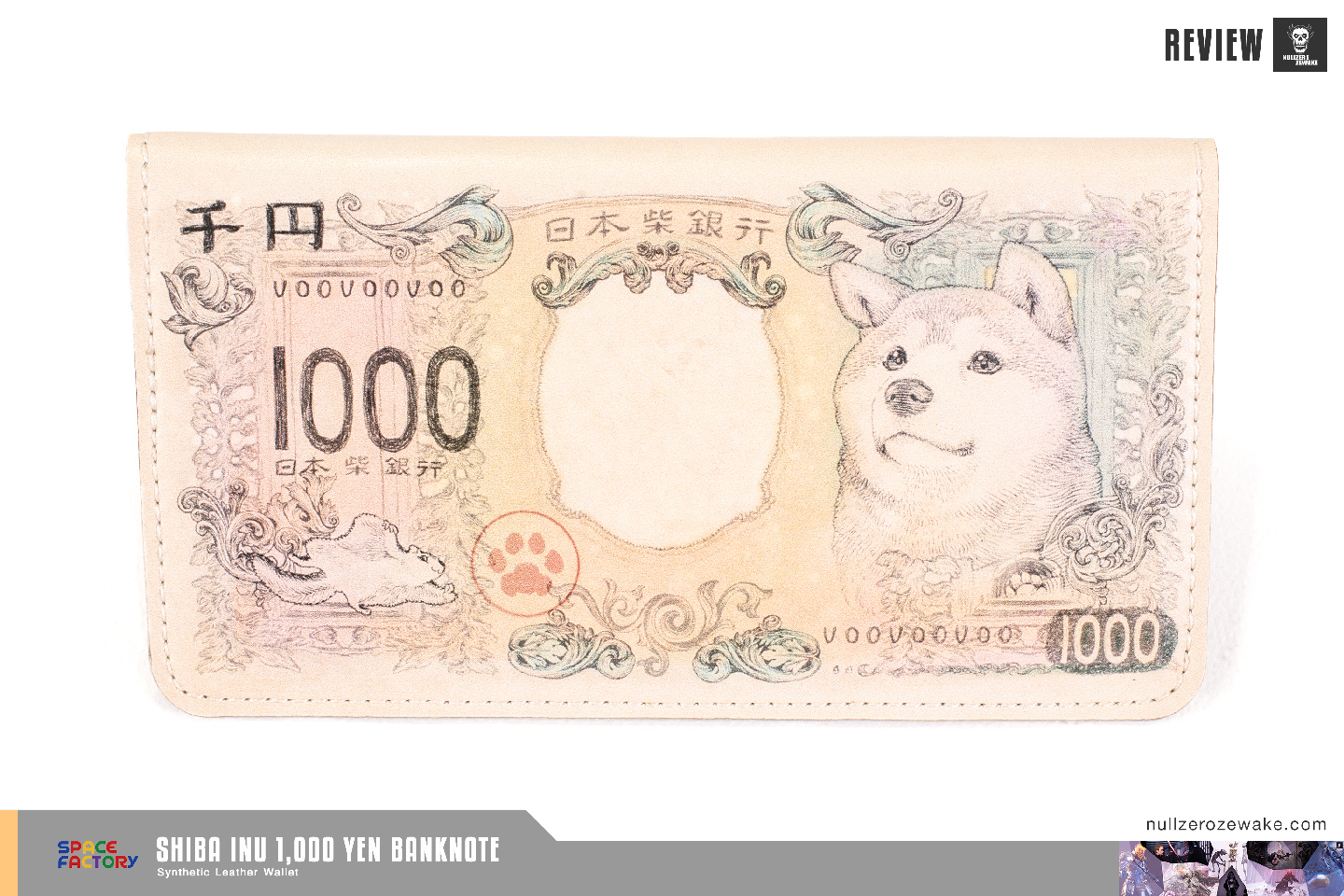 Review Shiba Inu 1,000 YEN Banknote Synthetic Leather Wallet